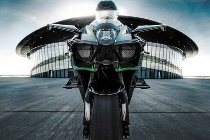 Kawasaki Ninja H2R Super Bike Matte Finish Poster Paper Print - Sports ...