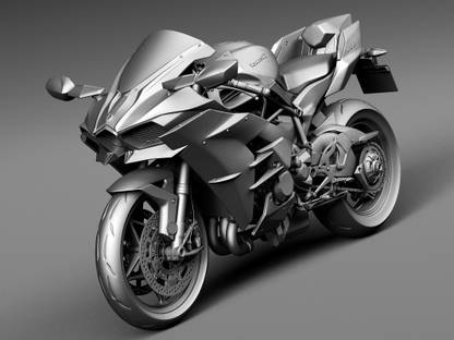 Kawasaki Ninja H2R Super Bike Matte Finish Poster Paper Print - Sports ...