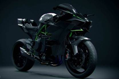 Kawasaki Ninja H2R Super Bike Matte Finish Poster Paper Print - Sports ...