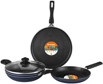 ORANGE Orange Induction Bottom Cookware Set - 4pcs Induction Bottom Non ...