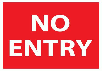 WallDesign No Entry Safety & Warning Sign Board 10In x 7In For ...