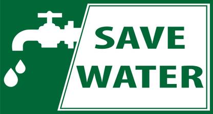 WallDesign Save Water Sign Board 10in x 6in For Restaurant Washroom ...