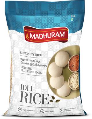 Madhuram Idly Rice 5 kg Idli Rice (Medium Grain, Boiled) Price in India ...