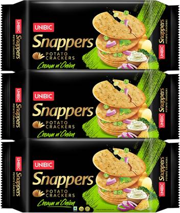 UNIBIC Snappers Potato Crackers - Cream & Onion Salted Biscuit Price in ...