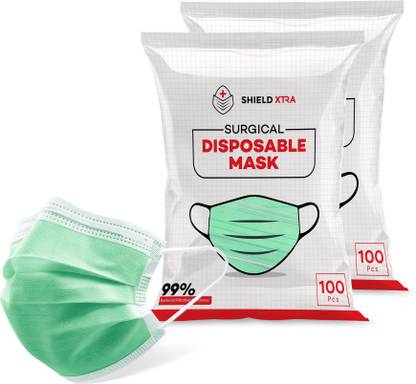 SHIELD XTRA 3 Ply -Surgical Face Mask Pouch with built in Nose Pin SX ...