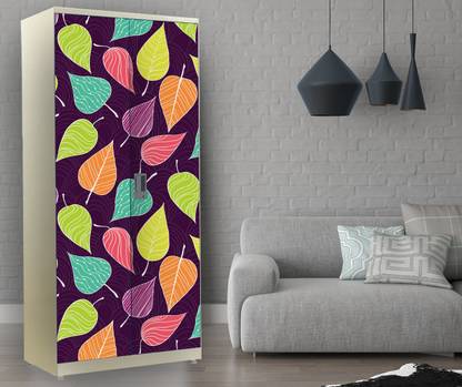 decorative design 213.36 cm Almirah Sticker Self Adhesive Sticker Price ...