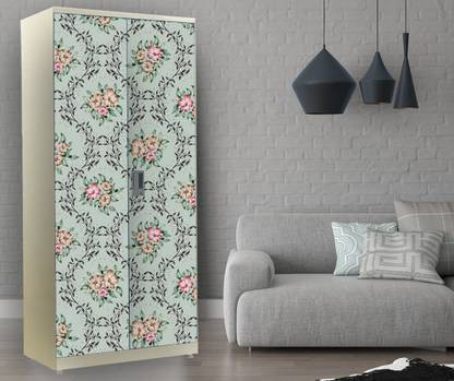decorative design 213.36 cm Almirah Sticker Self Adhesive Sticker Price ...