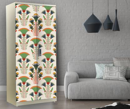 decorative design Almirah Sticker Extra Large Floral Design for Almirah ...
