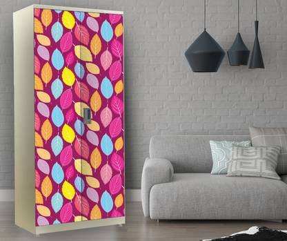 digital print world 213.36 cm Almirah Sticker Extra Large Floral Design ...