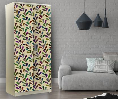decorative design 213.36 cm Almirah Sticker Self Adhesive Sticker Price ...