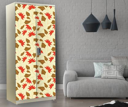 decorative design 213.36 cm Almirah Sticker Self Adhesive Sticker Price ...