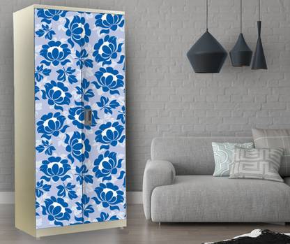 digital print world 84 cm Almirah Sticker Extra Large Floral Design for ...