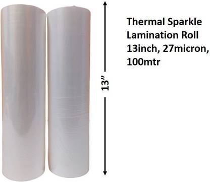 GBT Thermal Sparkle Lamination Roll 13inch , 27mic , 100mtr (Pack of ...