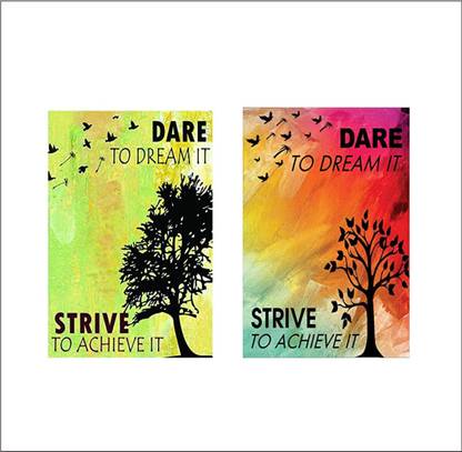 Motivational Inspirational Quotes Poster - Design | Set of 2 Posters ...