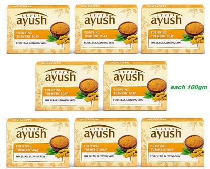 Lever Ayush Purifying Turmeric Soap, 100 gm PACK 0F 8 - Price in India ...