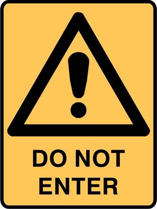 SRG INFOTECH DO NOT ENTER SIGN BOARD Emergency Sign Price in India ...