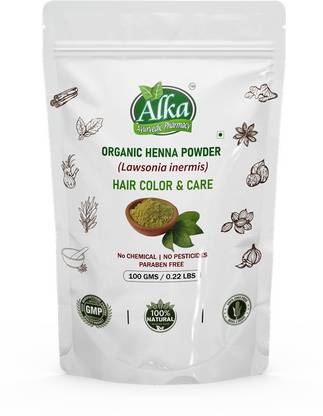 ALKA AYURVEDIC PHARMACY Pure Natural Organic Heena Powder (Lawsonia Inermis) 100 Gm - Price in ...
