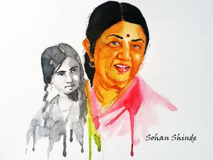 Lata Mangeshkar Poster MultiColor PhotoPaper Print 12 inch X 18 inch ...