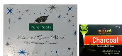 Pure Roots Diamond Creme Bleach 224 g And Subaxo Herbal Charcoal ...
