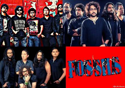 Fossils Music Band Collage Poster 01 (18inchx12inch) Photographic Paper ...