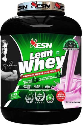 ESN Lean Fat Burning Whey Protein - 4.4 Lbs (Strawberry) Whey Protein ...