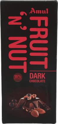 Amul Fruit N Nut, Dark Chocolate- 55% Rich In Cocoa, 150 g Carton Bars ...