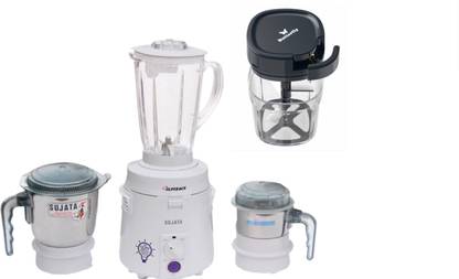 SUJATA SUPERMIX WITH Vegetable Chopper 900 W Mixer Grinder (3 Jars ...