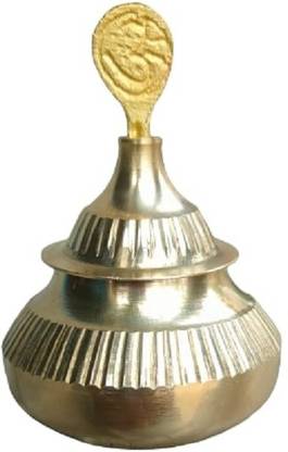 GMR Handmade Sindoor Dibbi/Kumkum/Golden Sindur Box with Stick, Metal ...