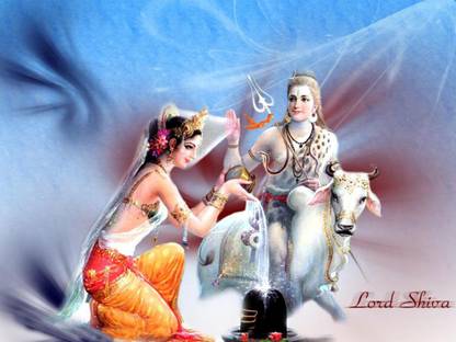 Lord Shiv Parvati Poster Photographic Paper - Religious posters in ...