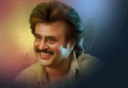 Rajinikanth - A Digital Painting-9 poster on fine art paper 13x19 Fine ...