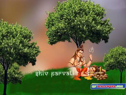 Lord Shiv Parvati Poster Photographic Paper - Religious posters in ...