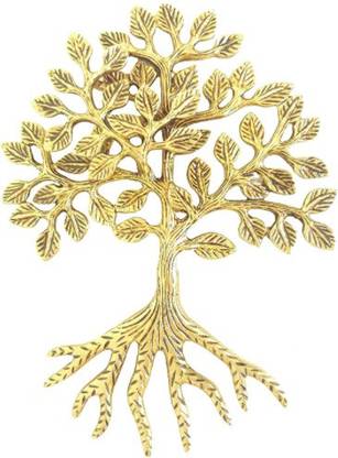 Kapil Steel Brass Kalpavriksha Tree wall hanging 9 inches Decorative ...