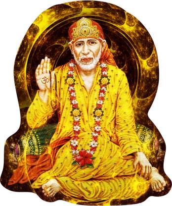 Decoration Stickers 48 cm Sai Baba Self Adhesive Sticker Price in India ...