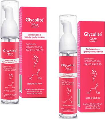 Glycolite Max Skin Rejuvenating & Lightening 2x60 ml Face Wash - Price ...