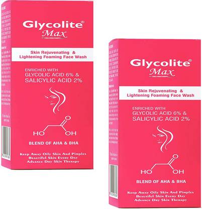 Glycolite Max Skin fairness Facewash 2x60 ml Face Wash - Price in India ...