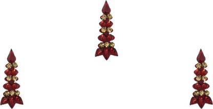 Comet Busters Long Bindi With Red and Golden Stones (BIN1549) Forehead ...