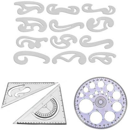 Book birds French curves, pro circle, set squares for engineering ...