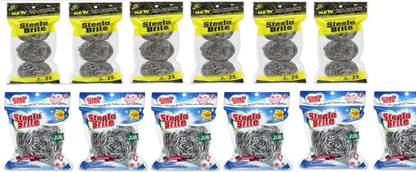 steelo Brite Steel Scrubber Combo 50gm, 75gm Stainless Steel Scrub ...