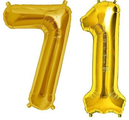 Flipkart.com | Koofest Stores Solid 71 Number Foil Golden colour ...