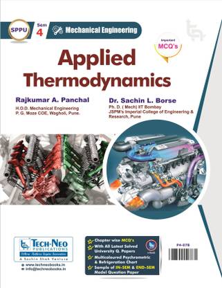 Applied Thermodynamics (Includes Typical MCQ's) For SPPU Sem 4 ...