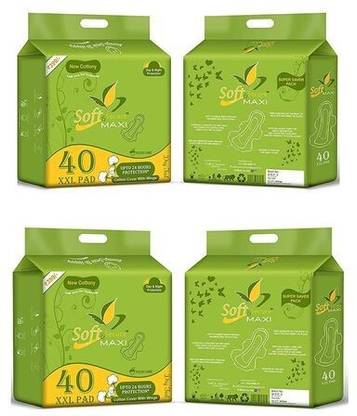 soft & secure MAXI SANITARY PADS 4 COMBO OFFER (4 PACK OF 160 PADS ...