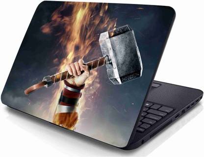 Stickers Mart Laptop Skin 'Thor Hammer' ( Material-Vinyl) ( Pack of 1 ...