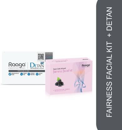 RAAGA PROFESSIONAL De-Tan Tan removal Cream Kojic & Milk | 72g (12g*6 ...