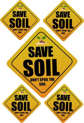 SVNTRE 4 cm SAVE SOIL STICKER SADHGURU QUOTE SAVE EARTH SAVE ANIMALS ...
