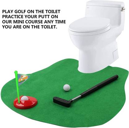 HUEX Toilet Golf Game, Golf Drinker Toilet Toy Golfing Game for Men ...