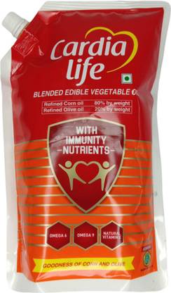 Cardia Life Blended Edible Vegetable Oil Pouch Price in India - Buy ...