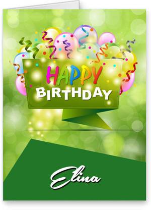 Midas Craft Happy Birthday Elina Best Wishes Quotes 25 Greeting Card ...
