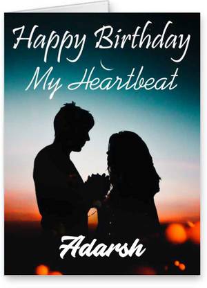 Midas Craft Happy Birthday Adarsh My Heart Beat Quotes 24 Greeting Card ...