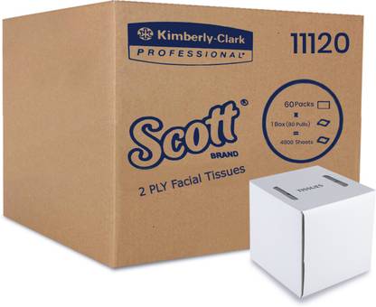 Scott Facial Tissue Cube (11120) -Tissue-60 Boxes x 80 2 ply Facial ...