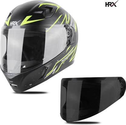 HRX XTRM Full Face Clear Visor + Smoke Visor Air ventilated ISI Marked ...